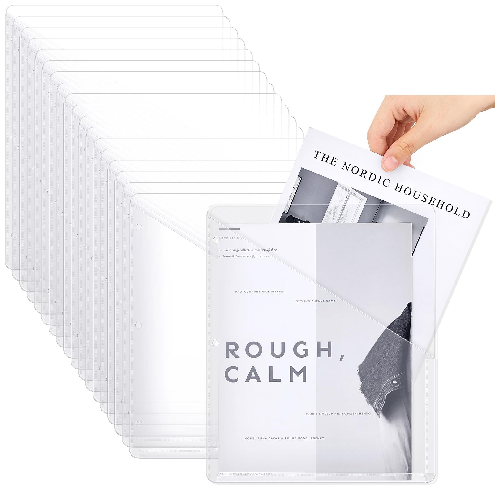 Amazon.com : Seajan 48 Pcs 3 Hole Punch Binder Folders 3 Ring Binder ...