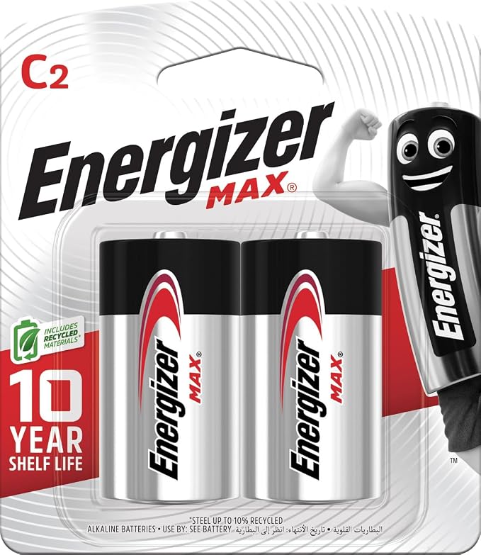 Energizer Max Alkaline C Batteries - Pack Of 2: Buy Online at Best ...
