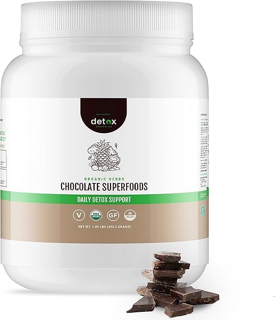 Amazon.com: Detox Organics Chocolate Superfood Powder, Detox Cleanse ...