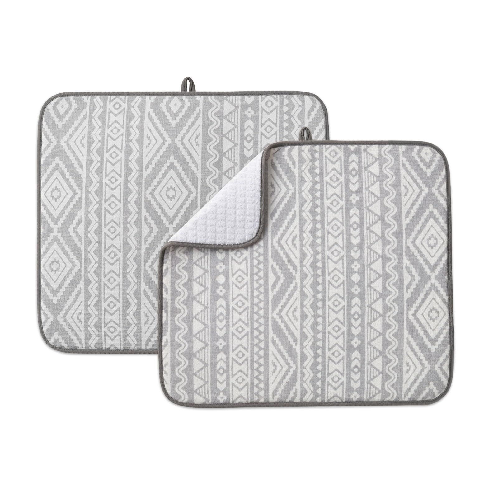 Amazon.com: FRESHMINT Printed Dish Drying Mats for Kitchen Counter 2 ...