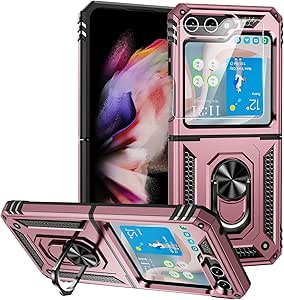 Amazon.com: SunStory for Samsung Galaxy Z Flip 5 Case with Hinge Protection & Back Screen ...