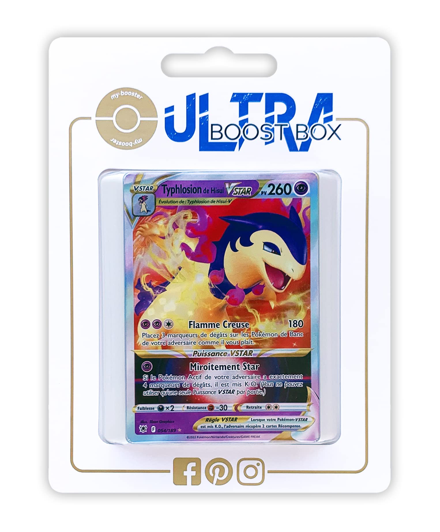 Pokemon Typhlosion Mega Evolution Card 7 Star Typhlosion Tera Raid