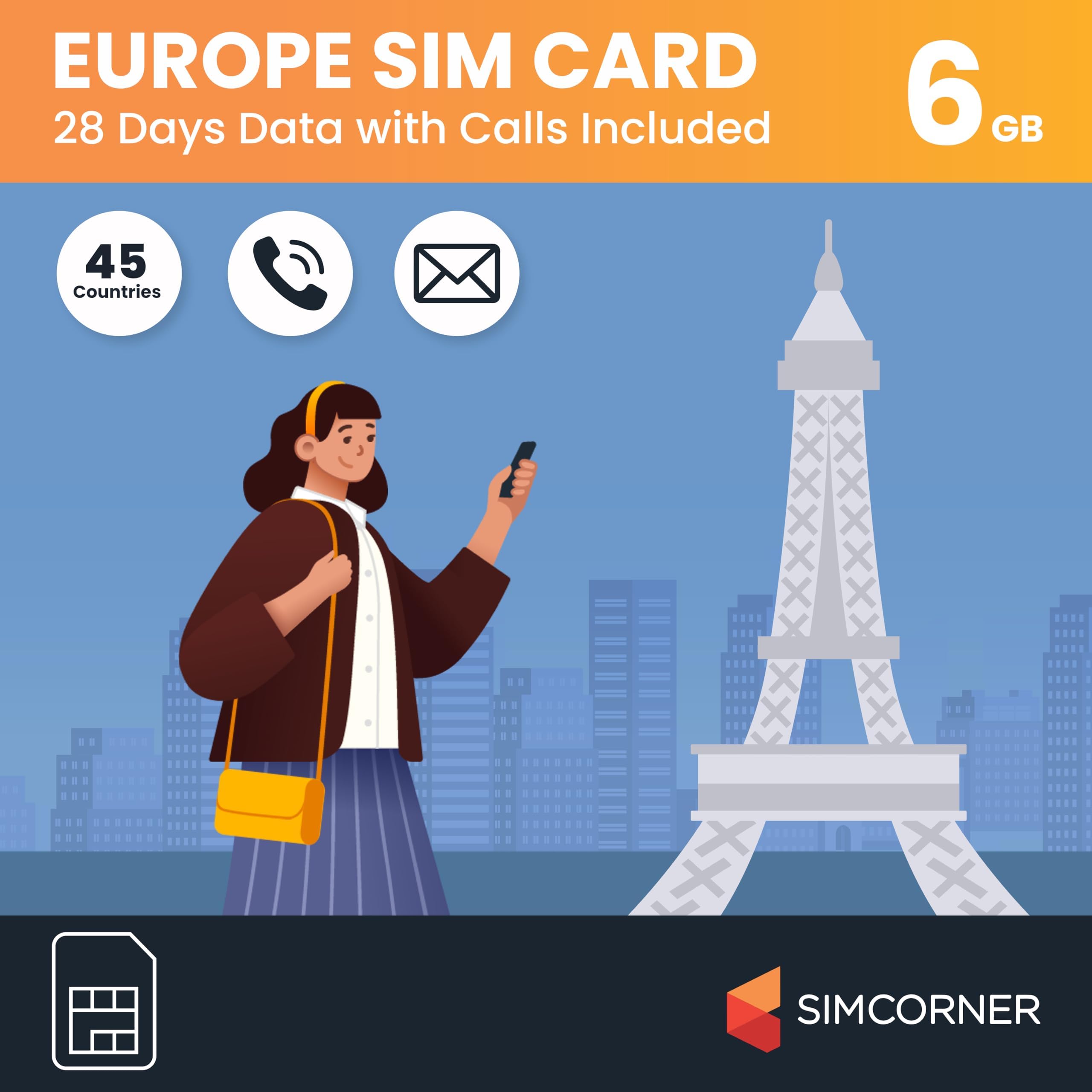Amazon.com: Europe UK Travel SIM Card (6 GB, 28 Days) - Prepaid SIM ...