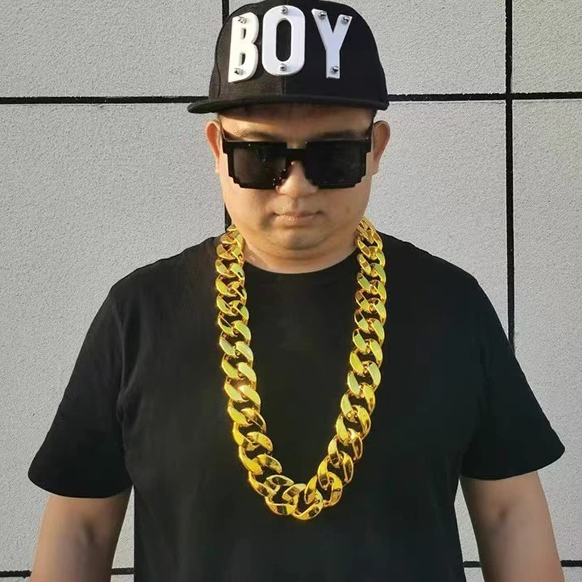 Snapklik.com : 2 Pack Big Chunky Gold Chain For Men, 28 Inches Fake ...