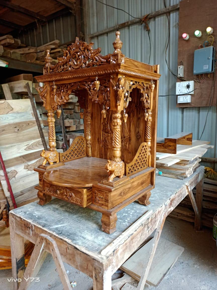 Buy Wooden Temple/Home Temple/Pooja Mandir/Pooja Mandap/Temple for Home ...