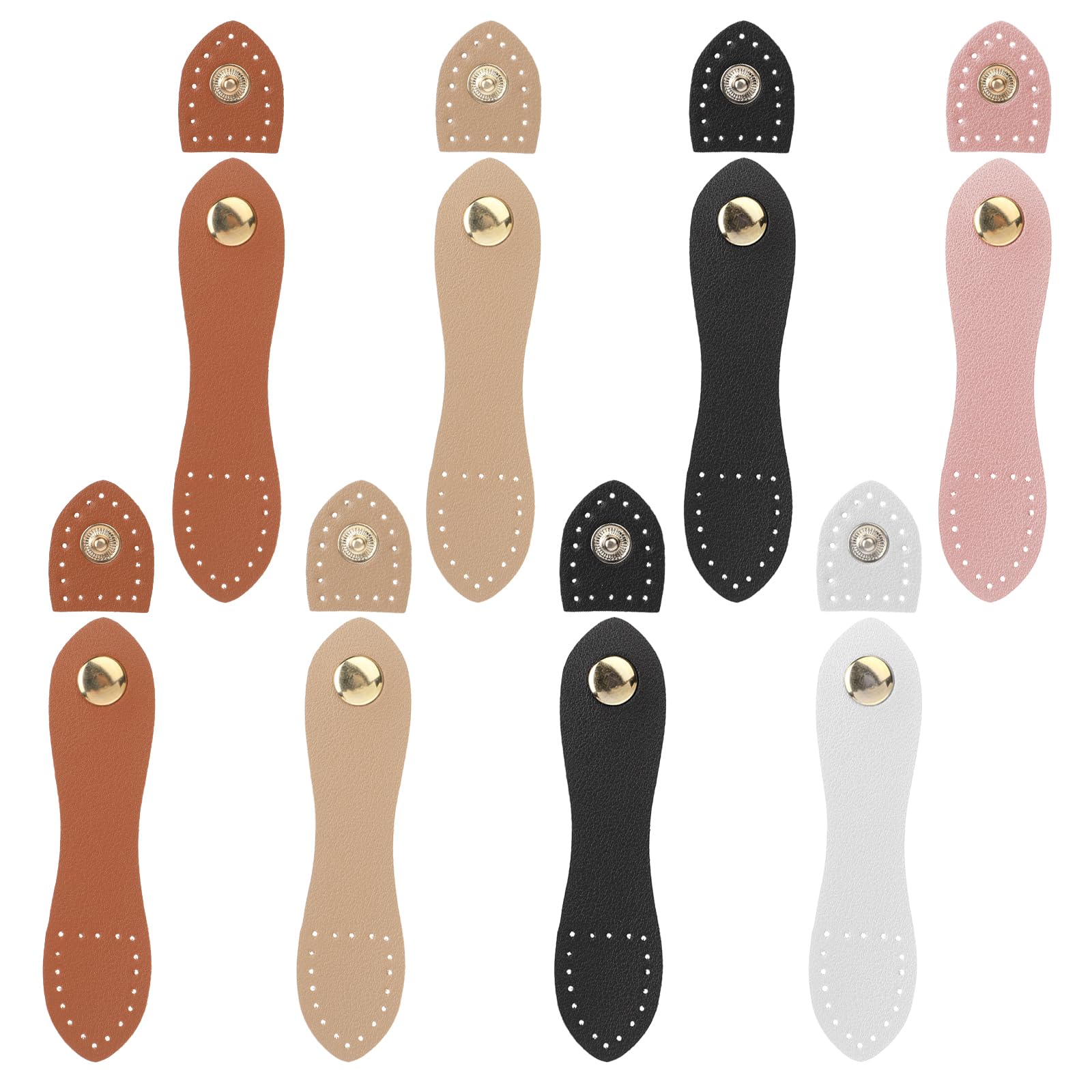 Amazon.com: TIESOME 8 Pack Snap Buckles Snap Button Closure, PU Leather ...