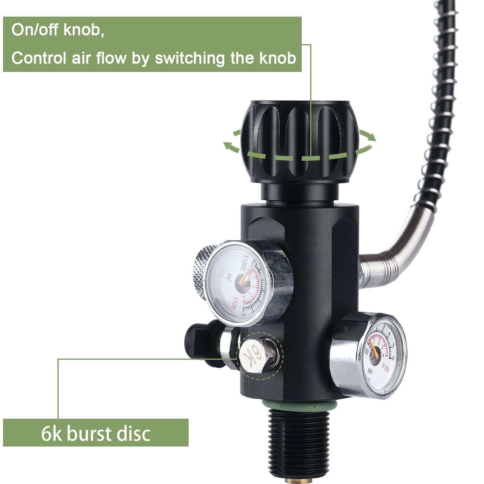 Snapklik.com : 7/8-14UNF Thread 4500psi Paintball Fill Station PCP Air ...