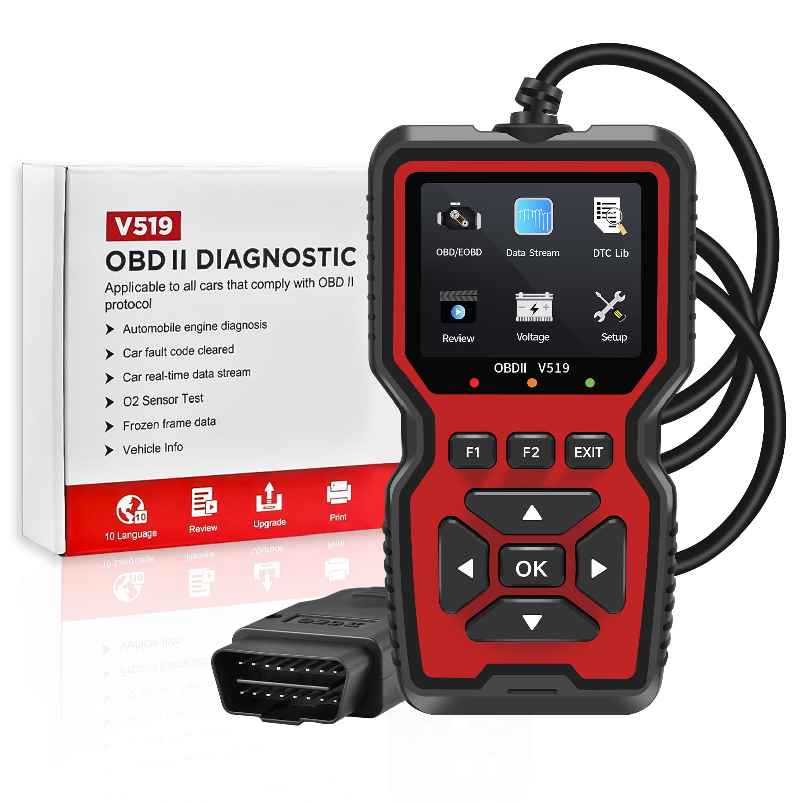 Snapklik.com : MuHize OBD2 Scanner, Upgraded Check Engine Code Reader Professional Mechanic ...