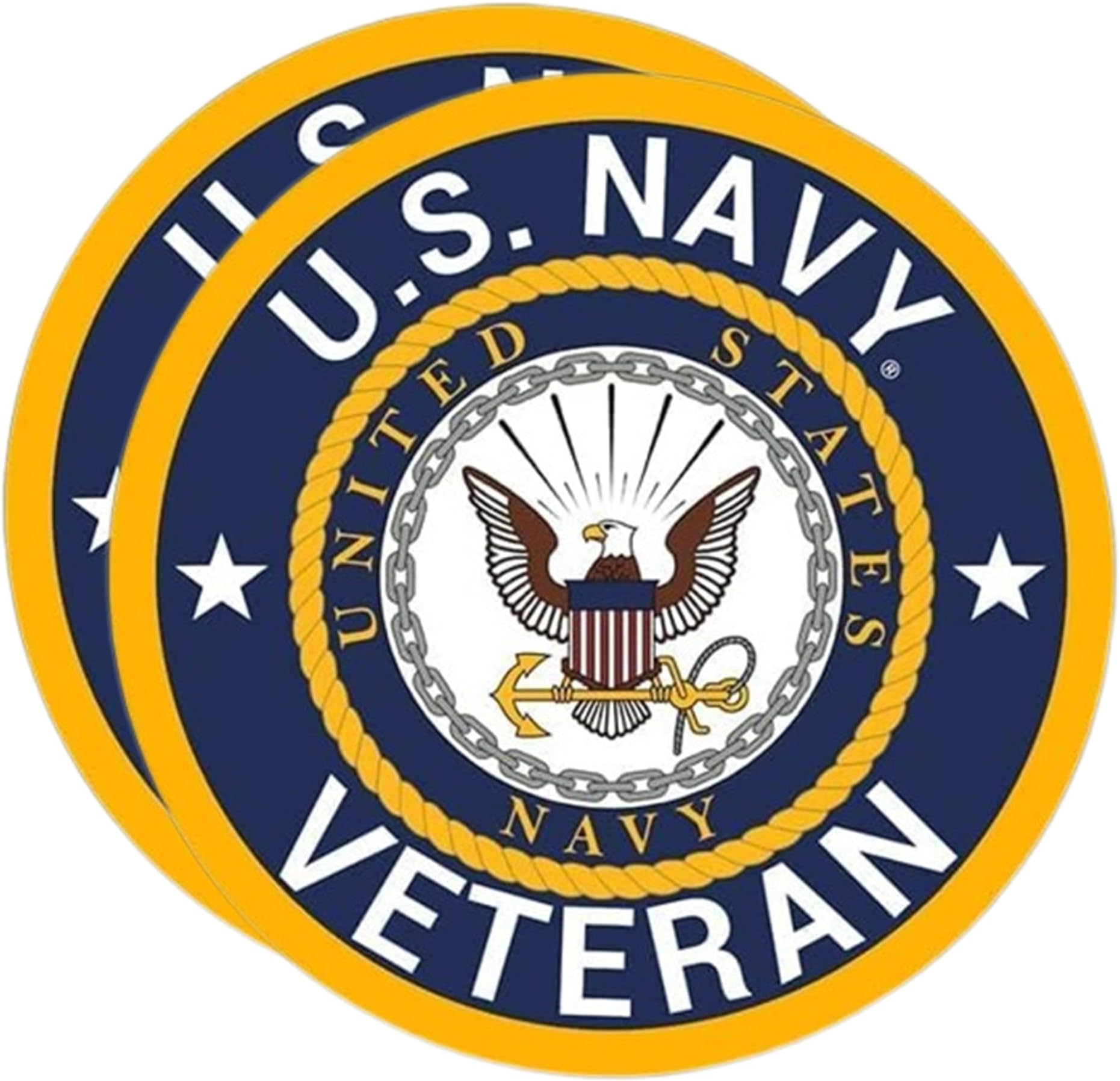 Amazon.com - eDesign 2-Pack United States Navy Veteran Vinyl Sticker ...