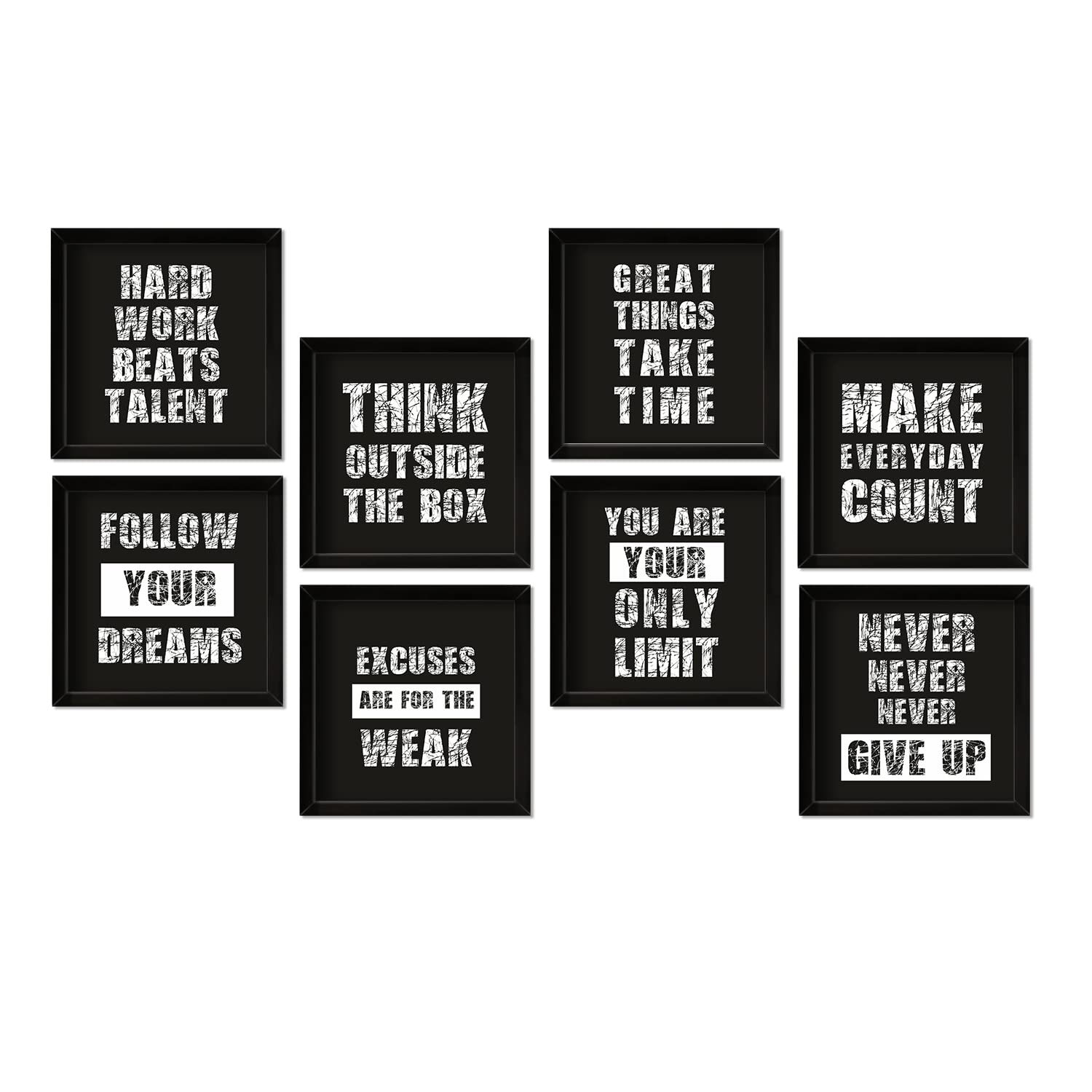 PAPER PLANE DESIGN Framed Quotes Poster Set of 8 for Office Walls ...