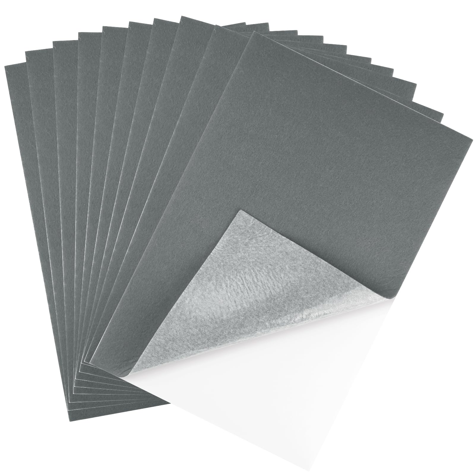 Amazon.com: CHRORINE 10 Pcs Grey Felt Fabric Sheets Self Adhesive Felt ...