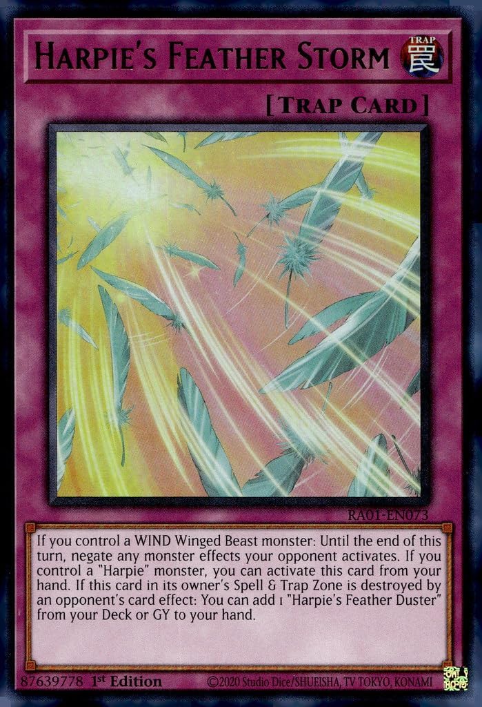 Amazon.com: Harpie's Feather Storm (UR) - RA01-EN073 - Ultra Rare - 1st ...
