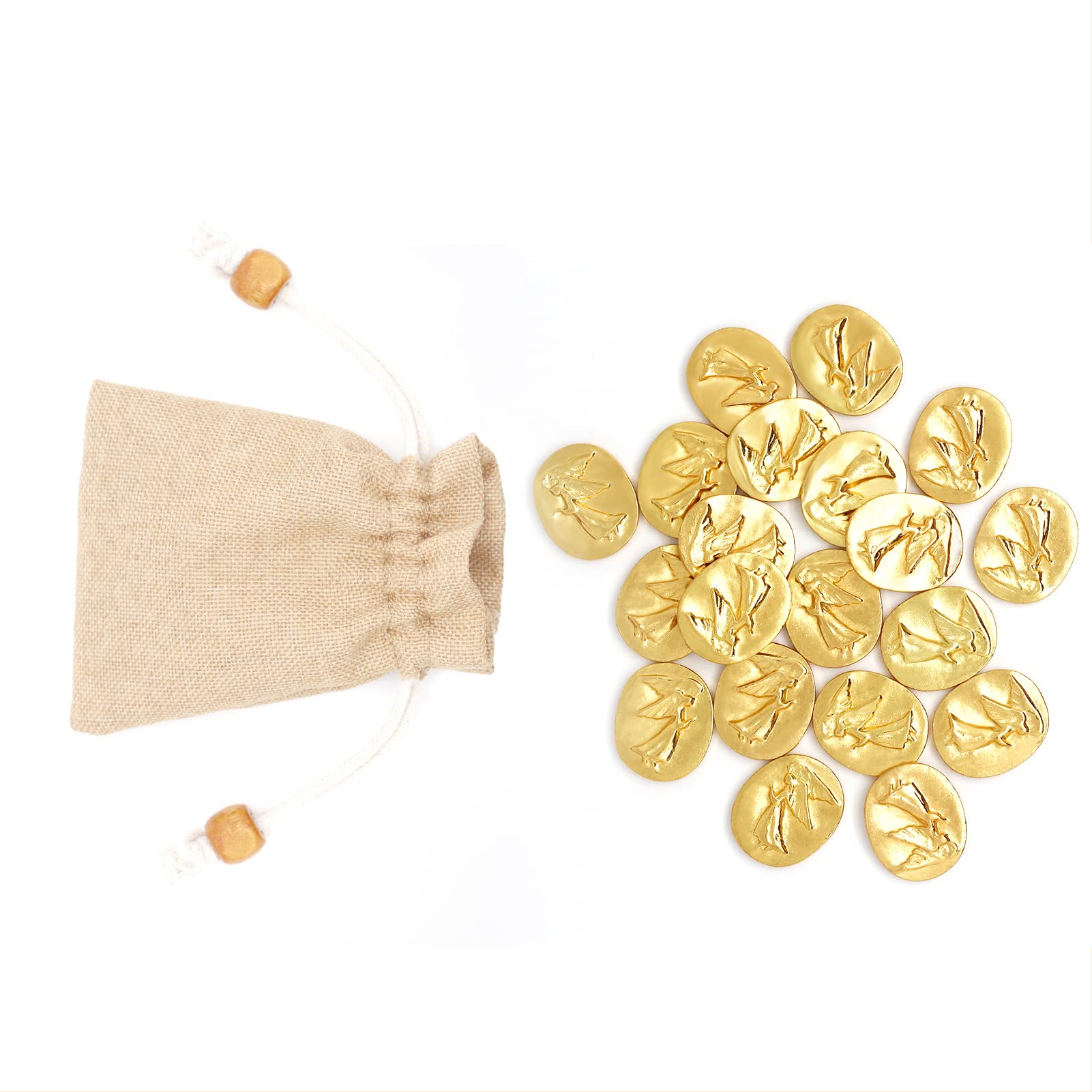 Amazon.com: 20 Pcs Spirit Guardian Angel Token - 2 Sided Good Luck ...