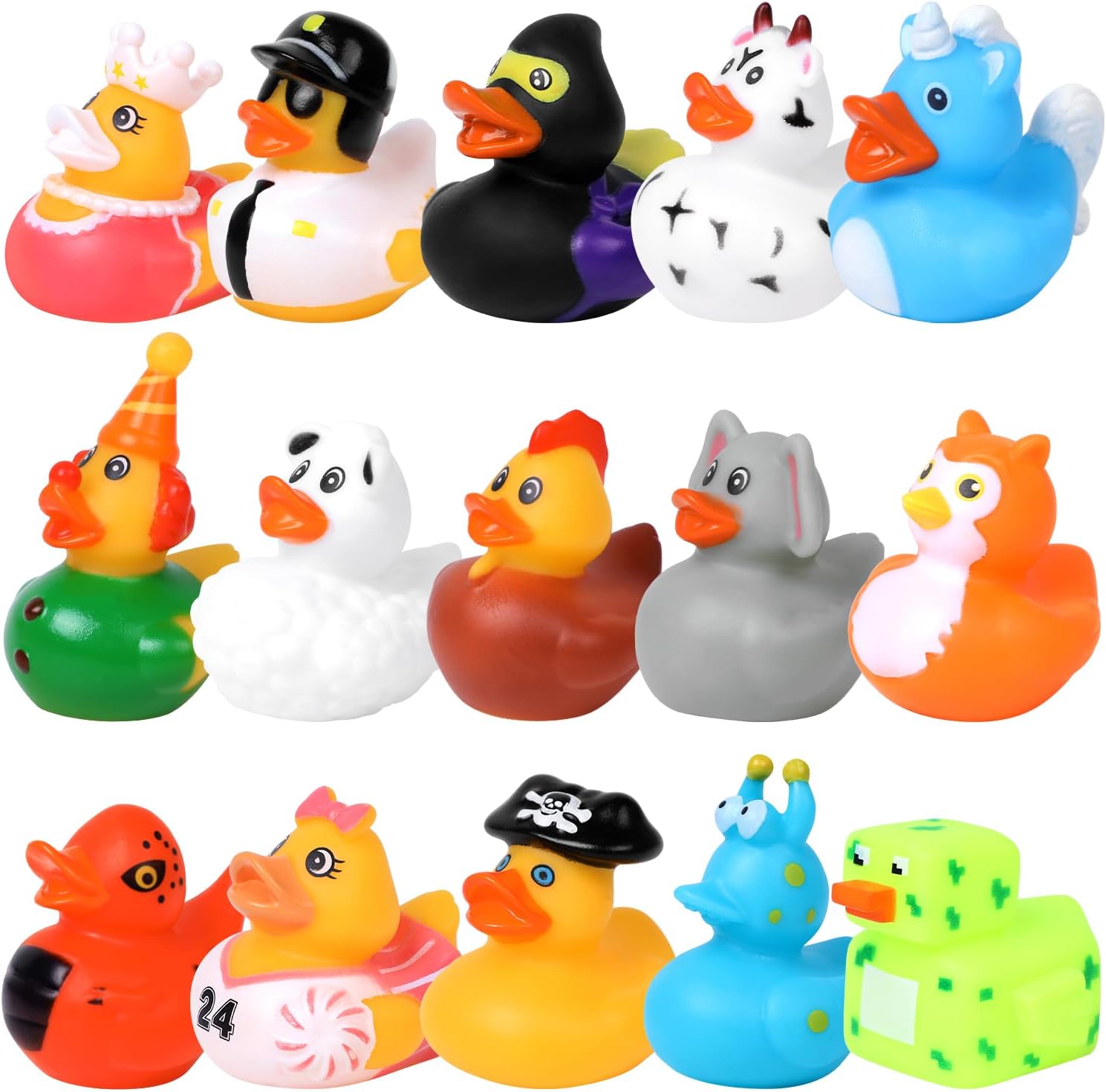 SULOLI Rubber Duck,15PCS Rubber Ducks Bath Toys Small Bath Toys Party ...