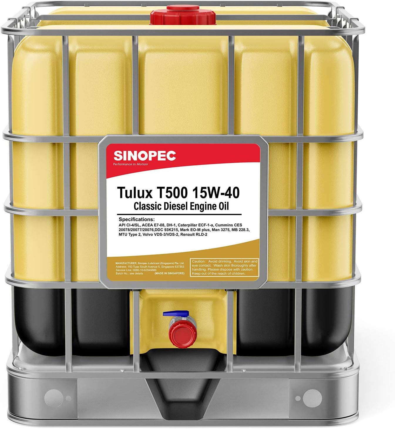 Amazon.com: Tulux T500 15W40 Classic Diesel Engine Oil - 275 Gallon IBC ...