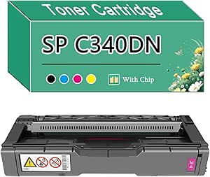 Amazon.com: for Ricoh SP C340DN BK/C/M/Y High Yield Toner Cartridge Replacement,Compatible for ...