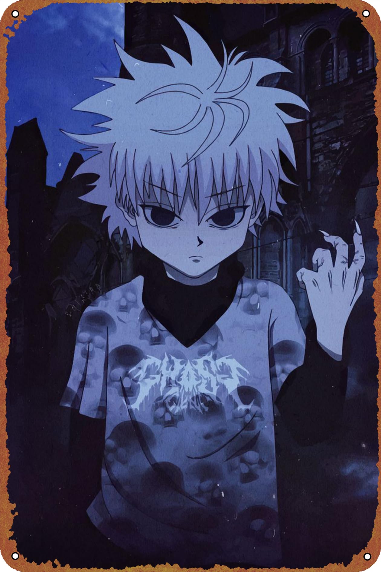 Snapklik.com : Killua Zoldyck Metal Tin Sign Hanging Retro Sign Kitchen ...