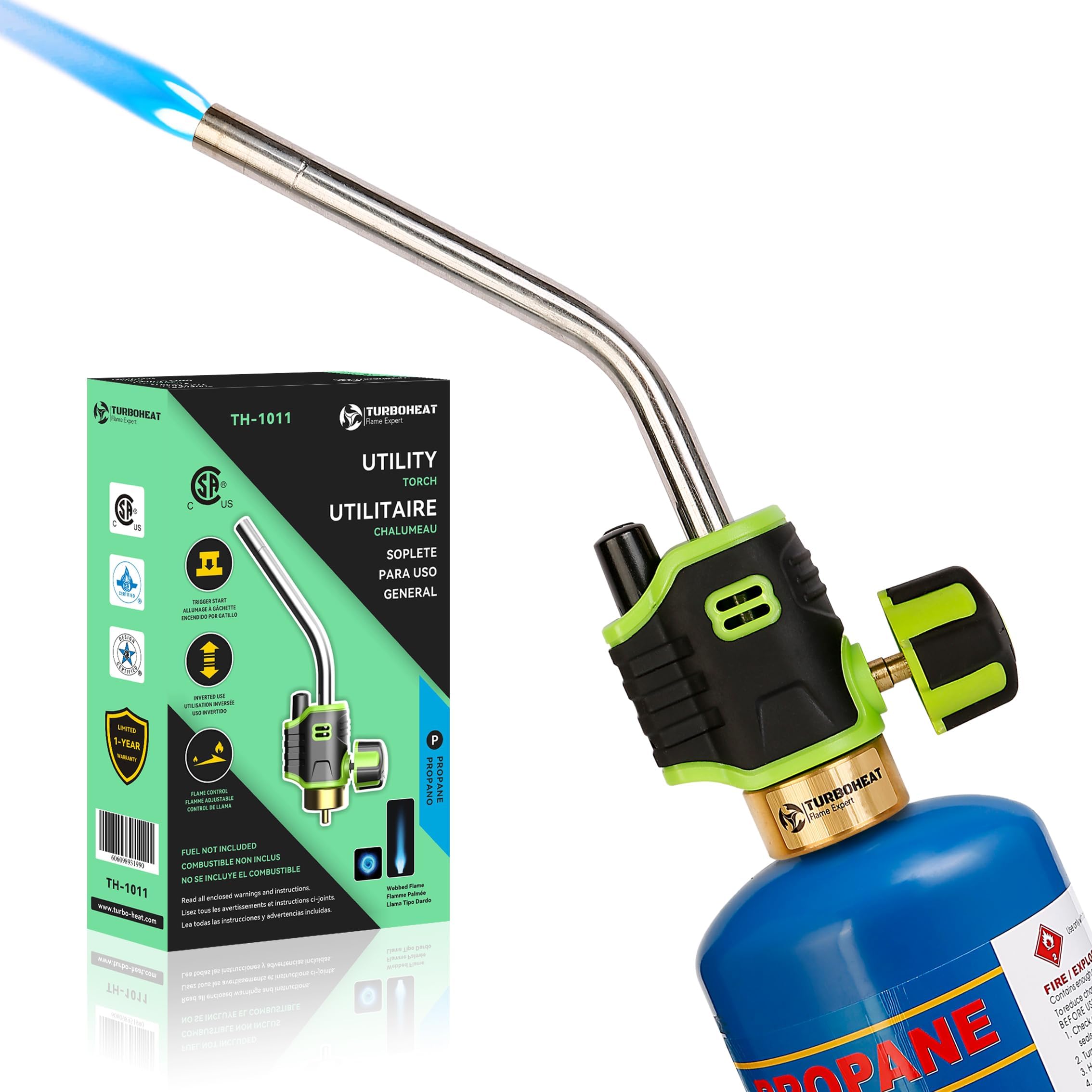 Amazon.com: TURBOHEAT Propane Torch Head with Igniter Upgrade Longer ...