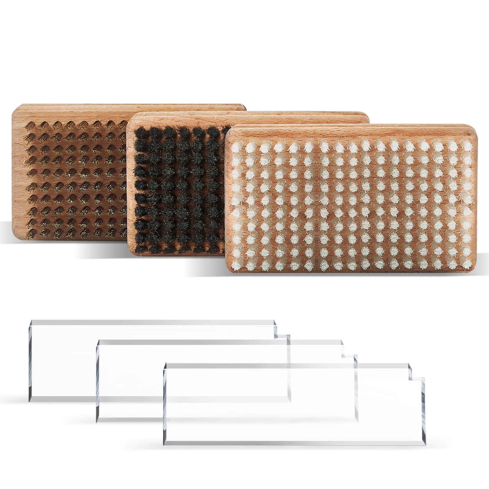 Amazon.com: FurlameKoat Ski/Snowboard Wax Brush Kit, 3Pcs Acrylic ...