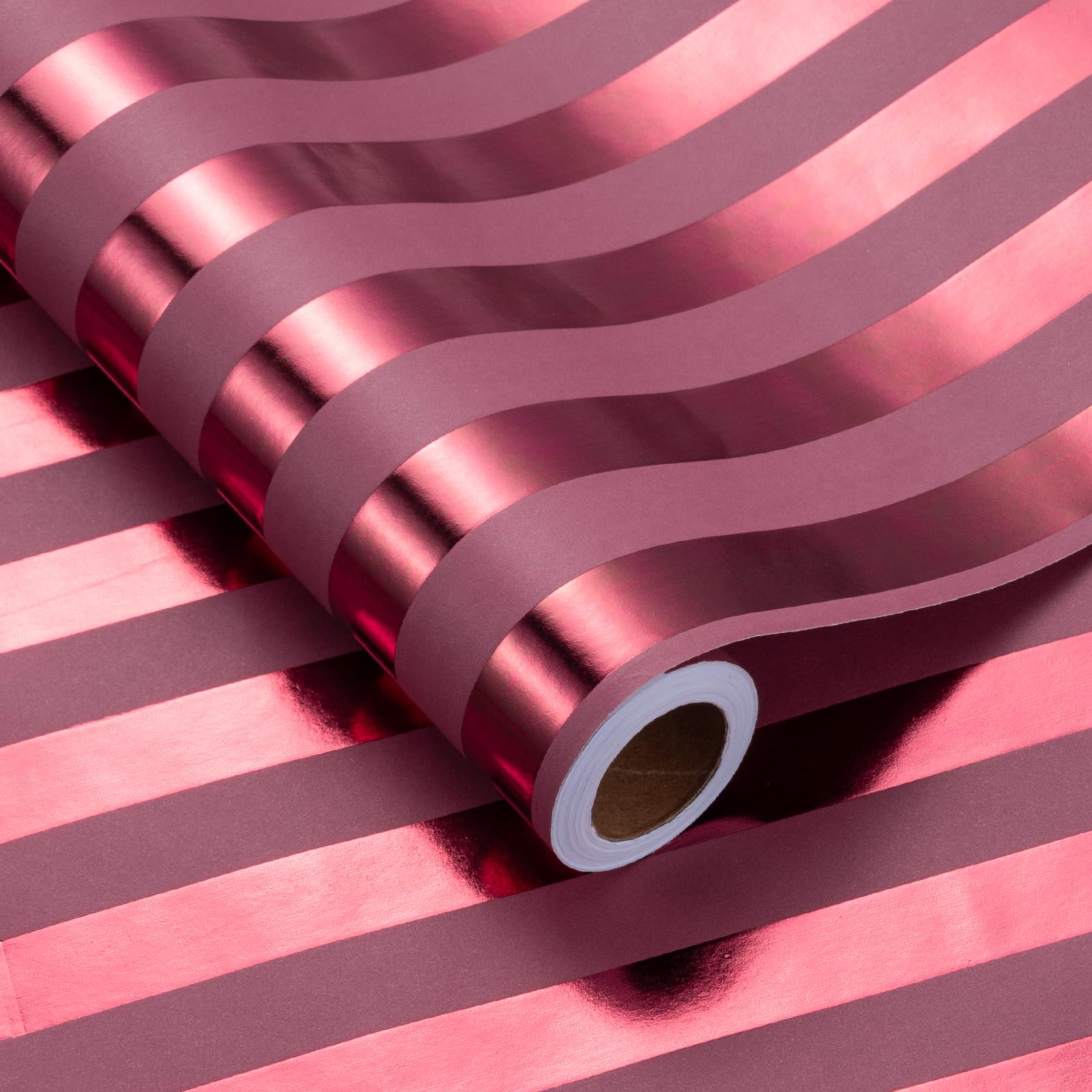 Amazon.com: LeZakaa Embossed Wrapping Paper Roll - Stripe Pattern with ...