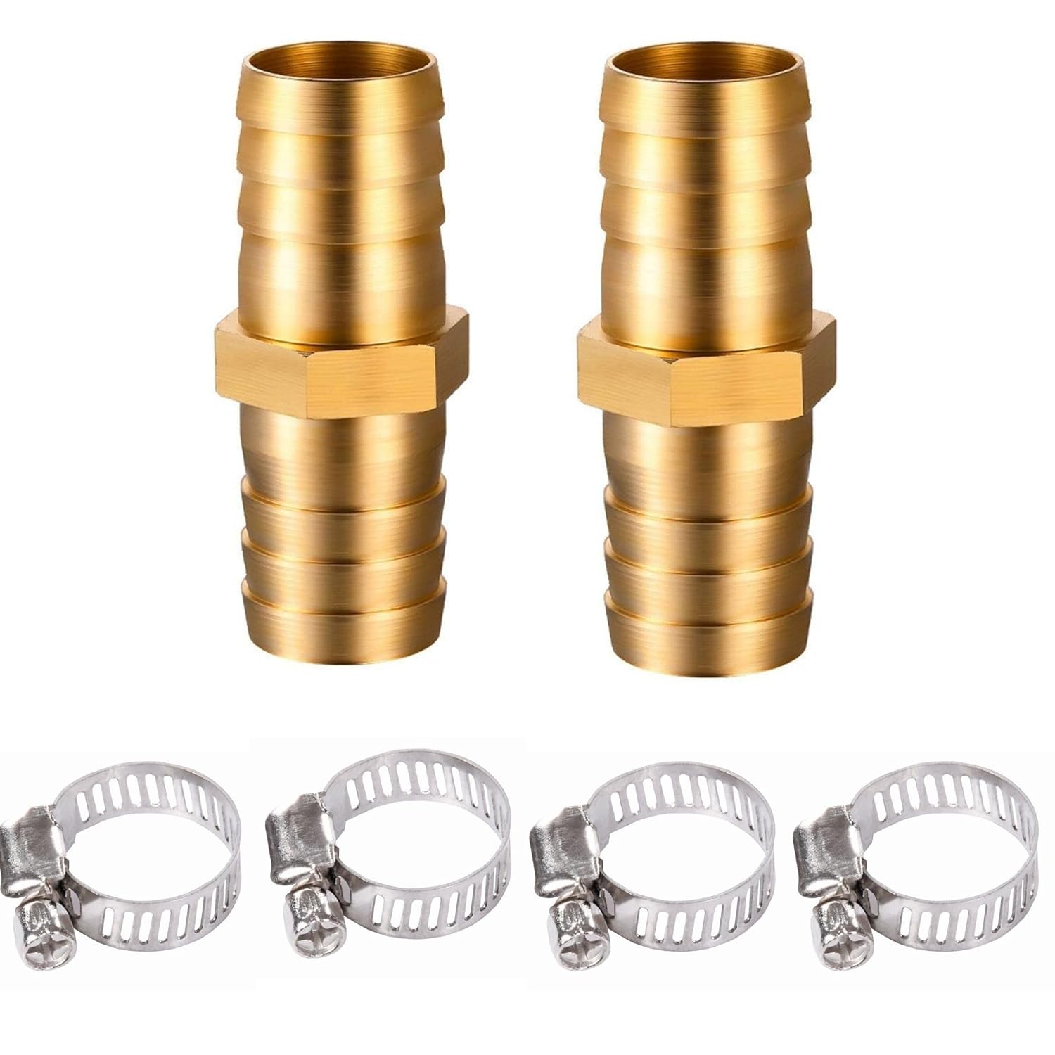 Agriansh Heavy Duty PVC Water Hose Pipe Brass Connector Pack of 2 and ...