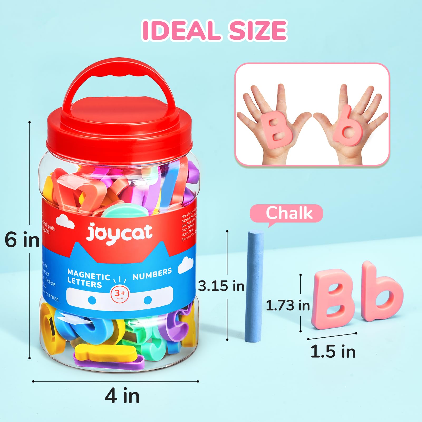 Snapklik.com : JoyCat Magnetic Letters And Numbers, ABC 123 Alphabet ...