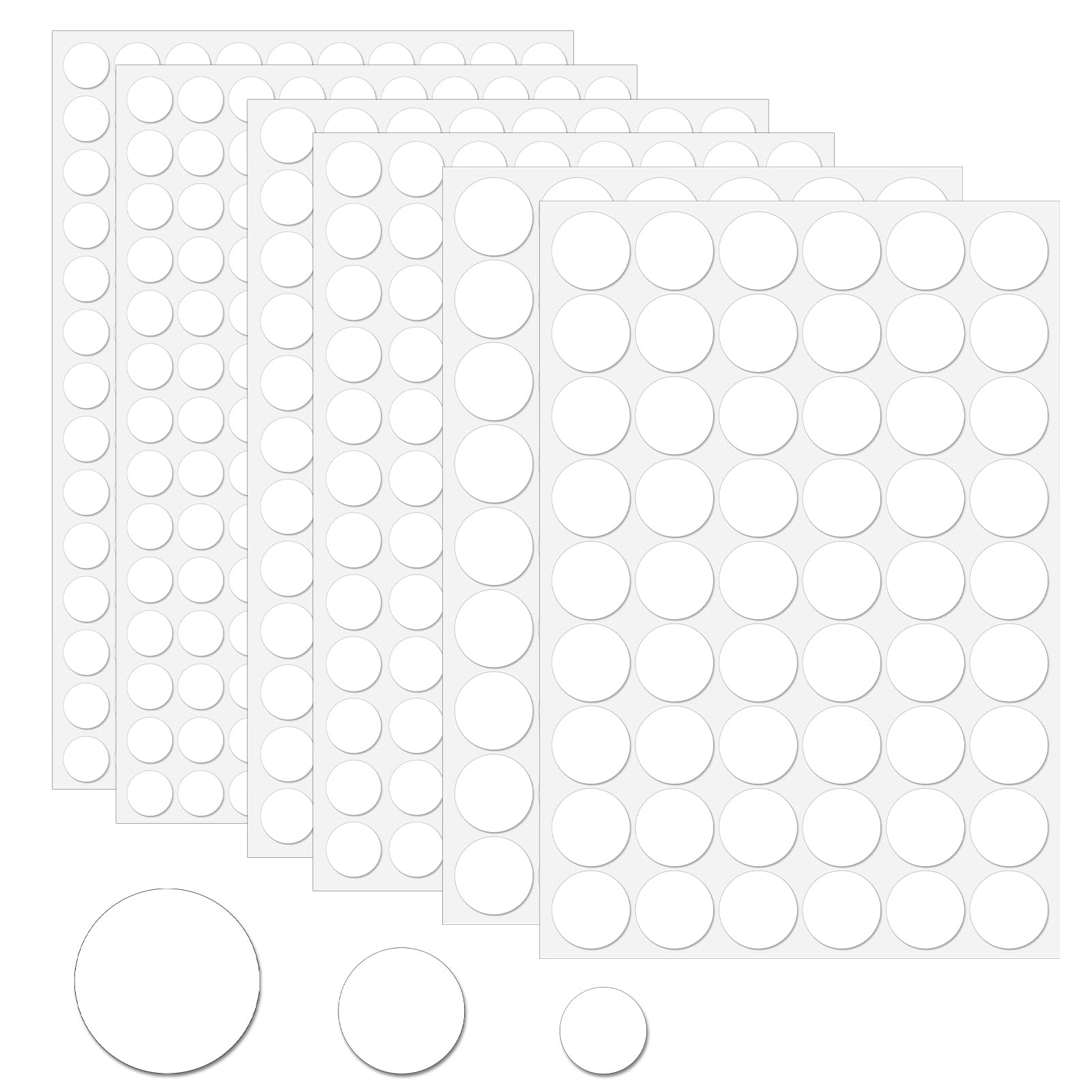 Abeillo 580PCS Screw Covers, 12mm, 15mm, 21mm Plastic Self Adhesive ...