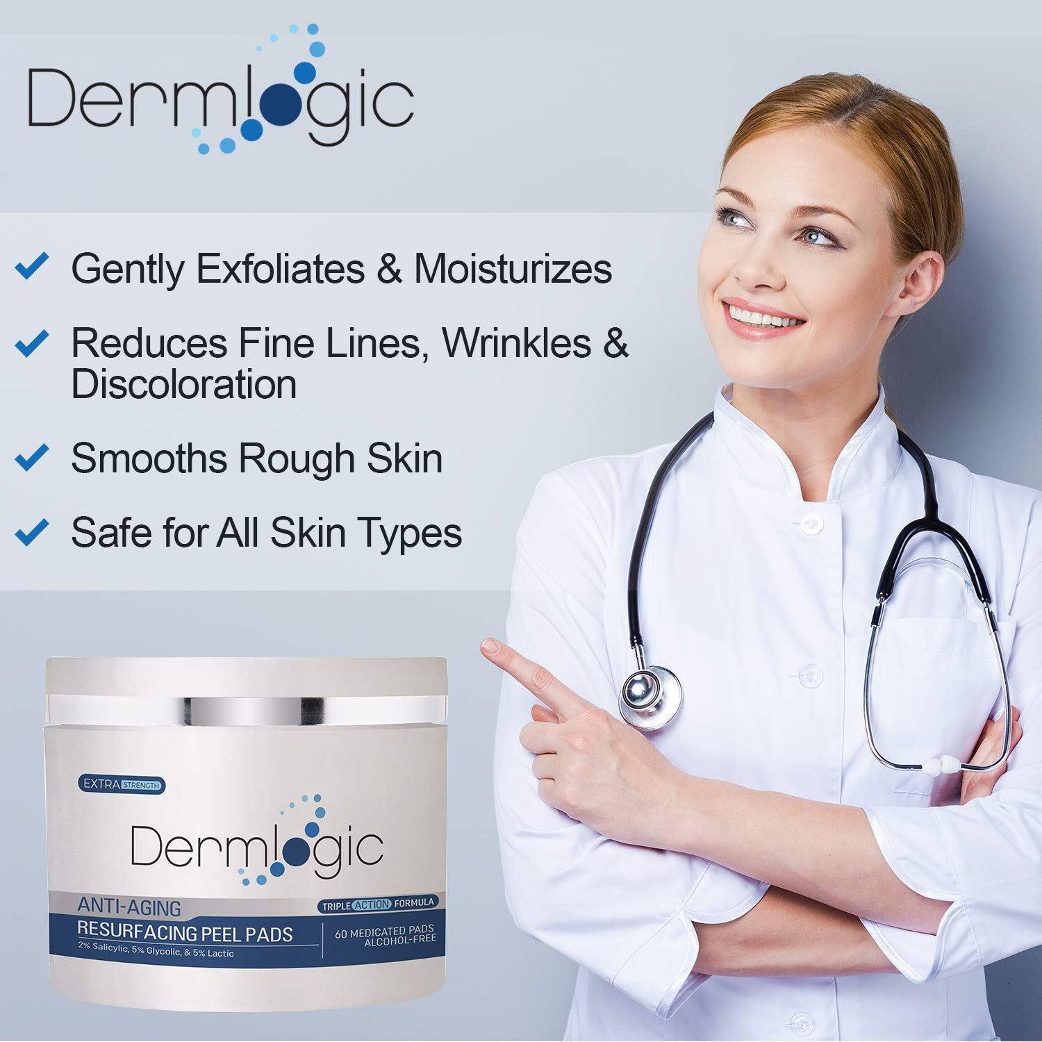 Buy Anti Ageing Resurfacing Peel Pads-Triple action chemical peel pads ...