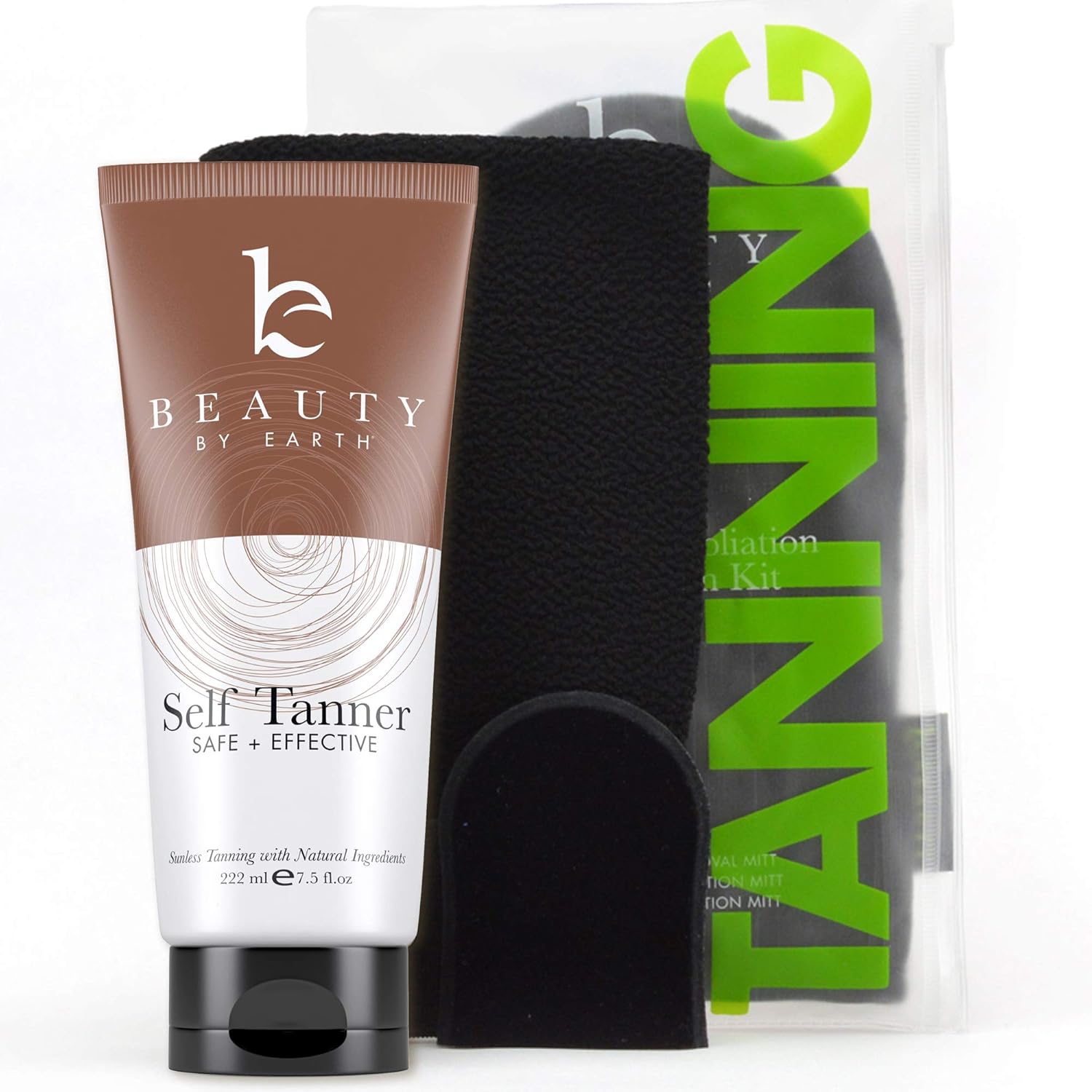 Self Tanner & Tanning Mitt Set – Tanning Lotion with Organic Aloe Vera ...
