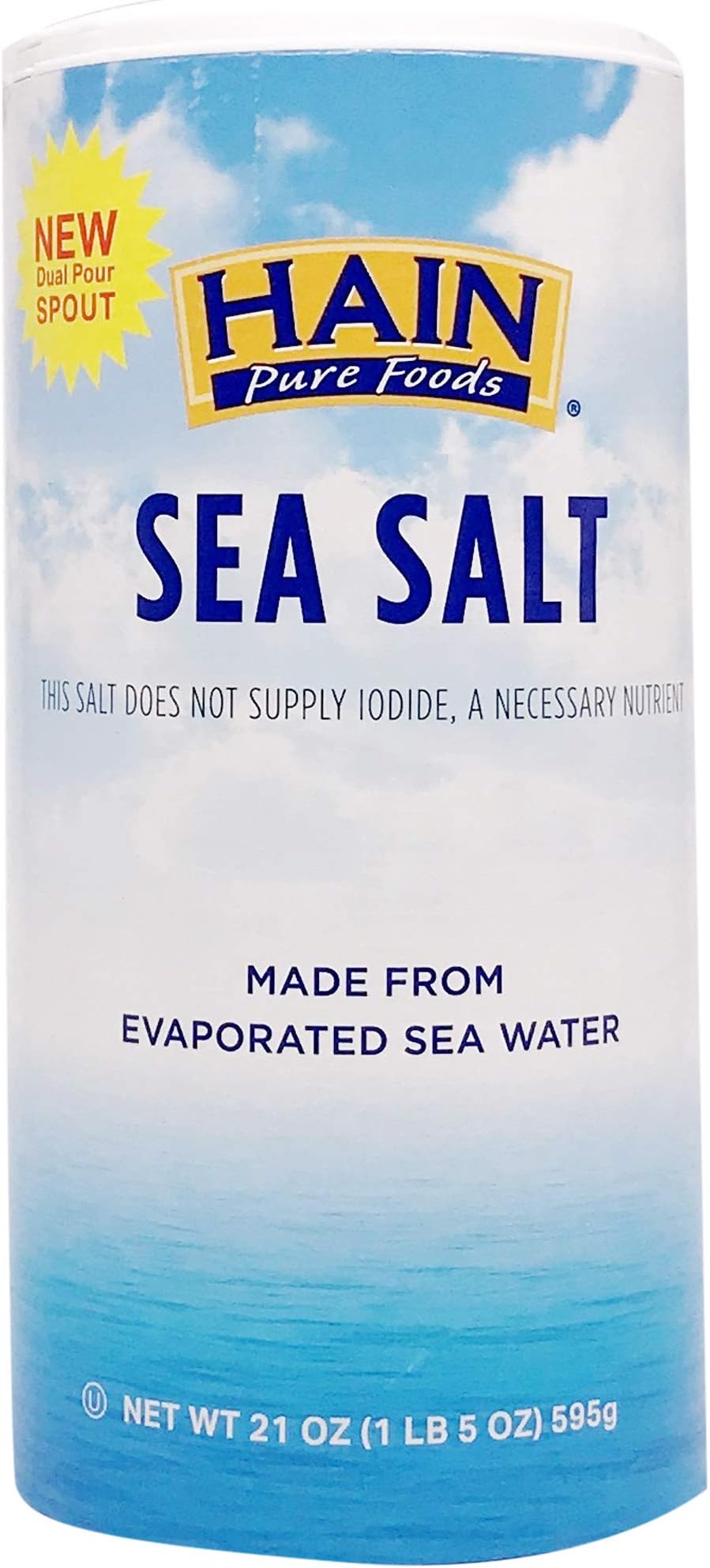 Amazon.com : Hain, Sea Salt, 21 Ounce : Grocery & Gourmet Food