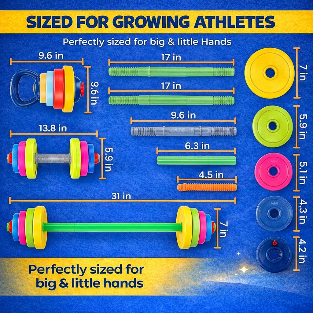 Snapklik.com : Kids Exercise Weight Set - 3-in-1 Adjustable Workout Toy ...