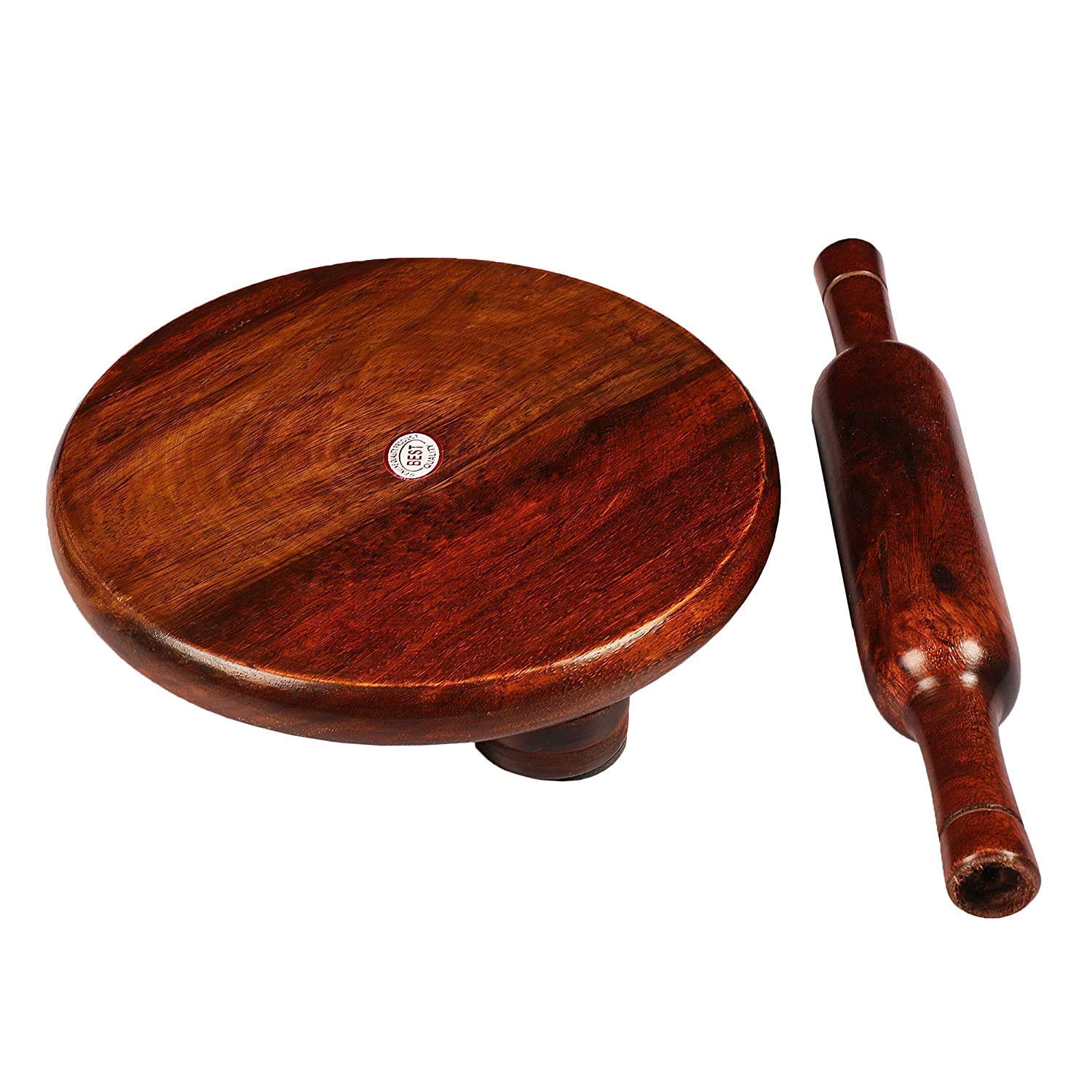 Buy Wooden Sheesham Chakla Belan Set - Kitchenware Use Perfect for ...
