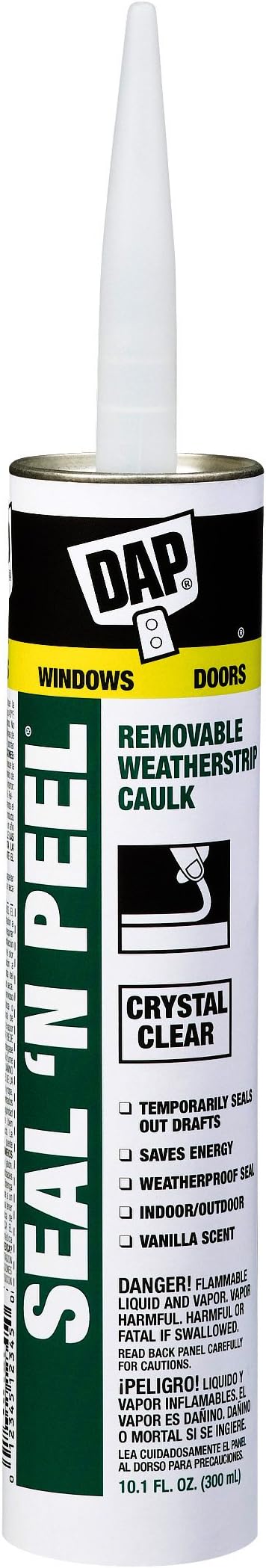 Amazon.com: Dap 18324 Seal 'N Peel Removable Caulk, 10.1-Ounce ...