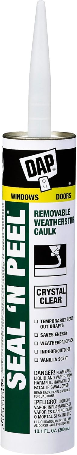 Amazon.com: Dap 18324 Seal 'N Peel Removable Caulk, 10.1-Ounce ...