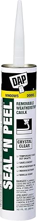 Amazon.com: Dap 18324 Seal 'N Peel Removable Caulk, 10.1-Ounce ...