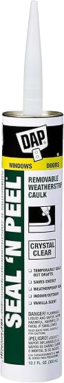 Amazon.com: Dap 18324 Seal 'N Peel Removable Caulk, 10.1-Ounce ...