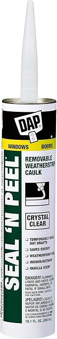 Amazon.com: Dap 18324 Seal 'N Peel Removable Caulk, 10.1-Ounce ...