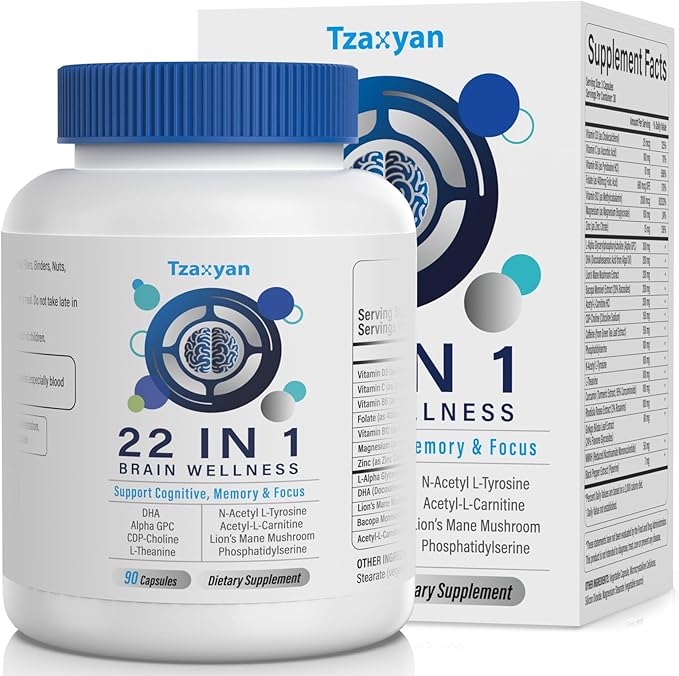 Amazon.com: Suplementos cerebrales para memoria y enfoque, claridad y ...