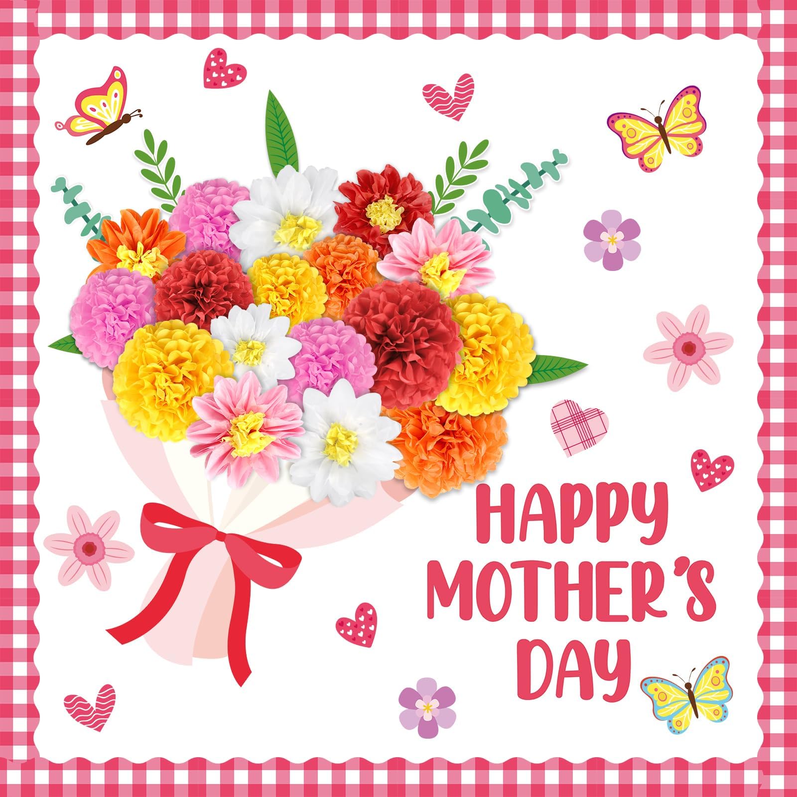 Amazon.com: 3D Mother's Day Bulletin Board Set Decorations for ...