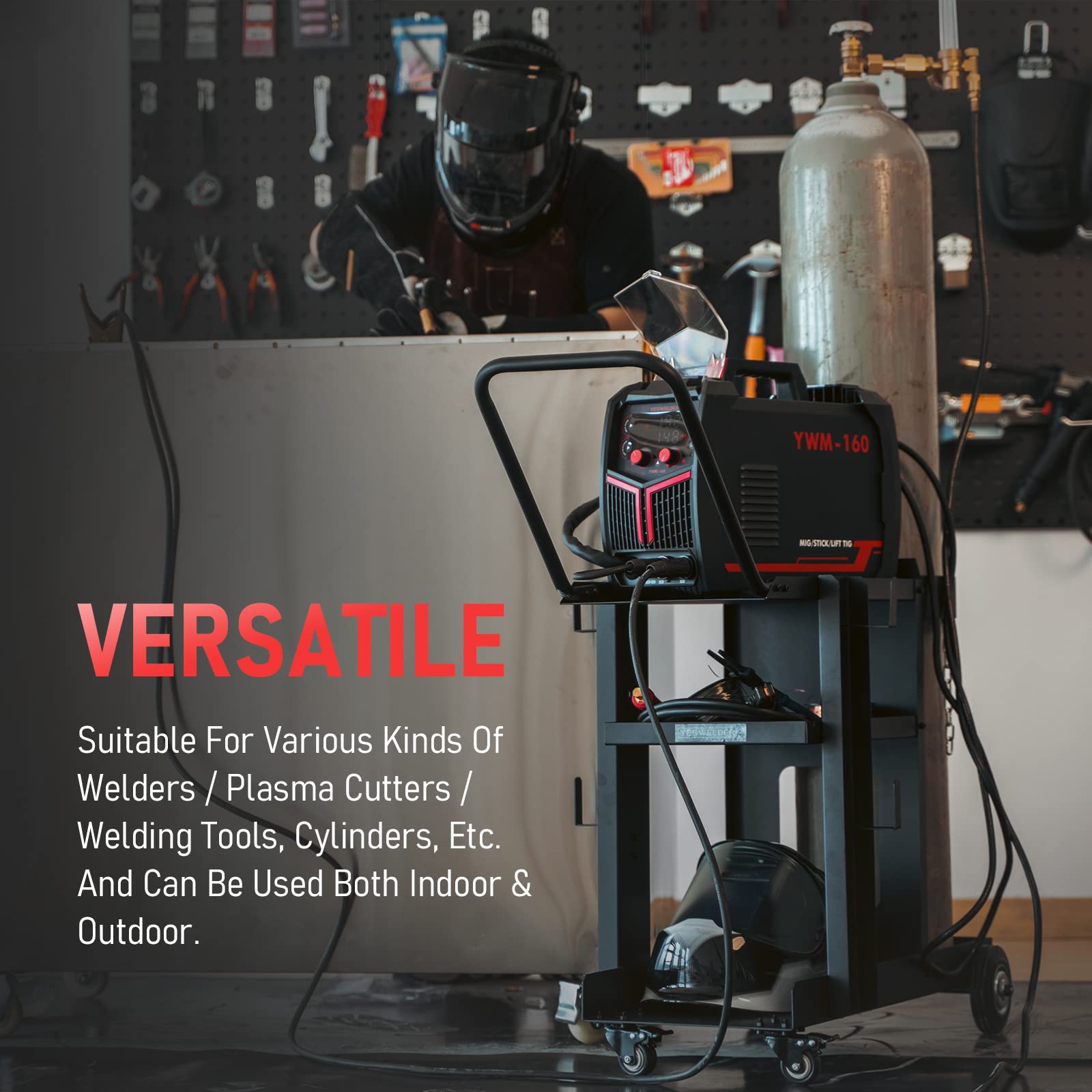 Snapklik.com : YESWELDER Welding Cart For TIG MIG Welder And Plasma Cutter