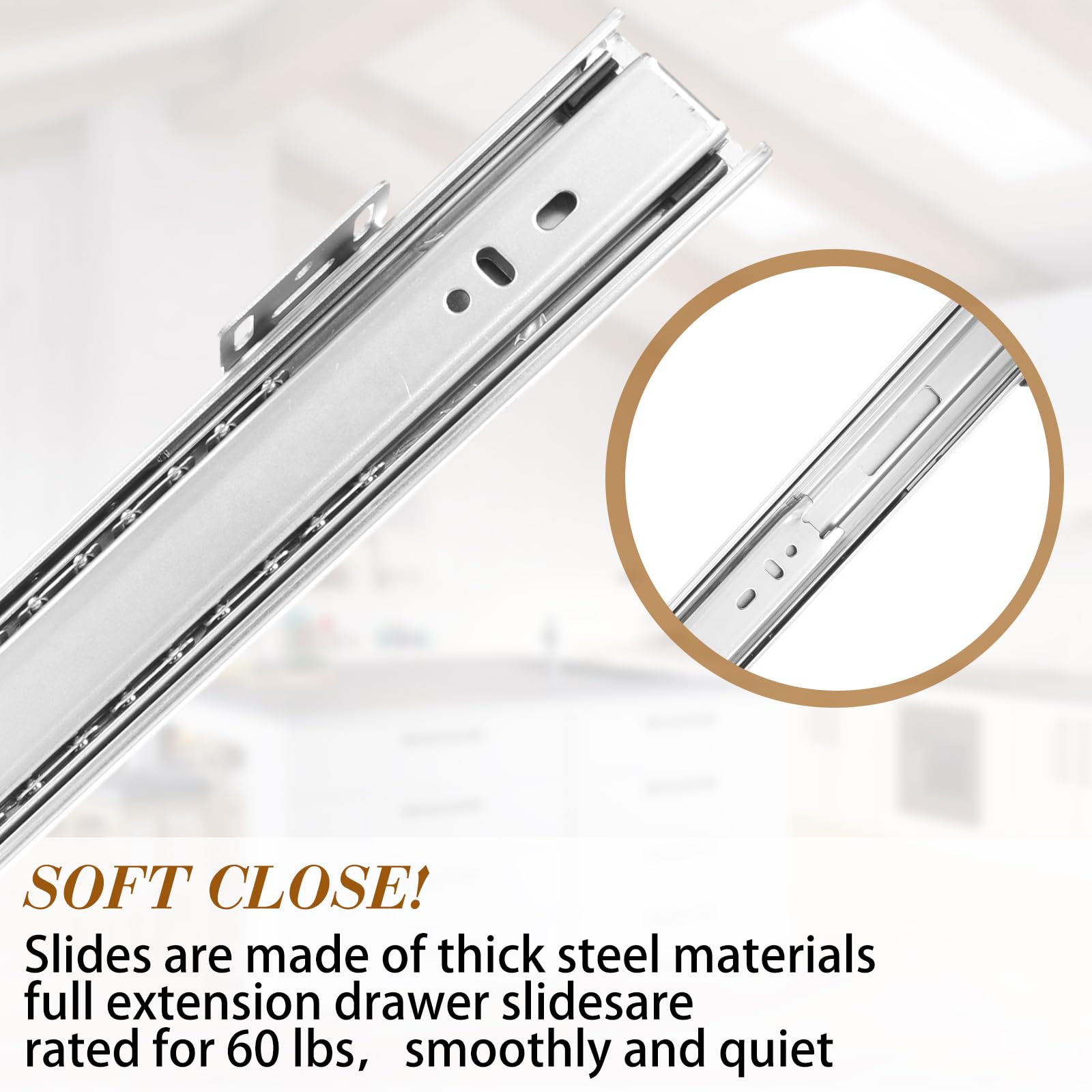 Sintuff White Pull out Cabinet Organizer 20 x 21 Inch Soft Close Slide ...