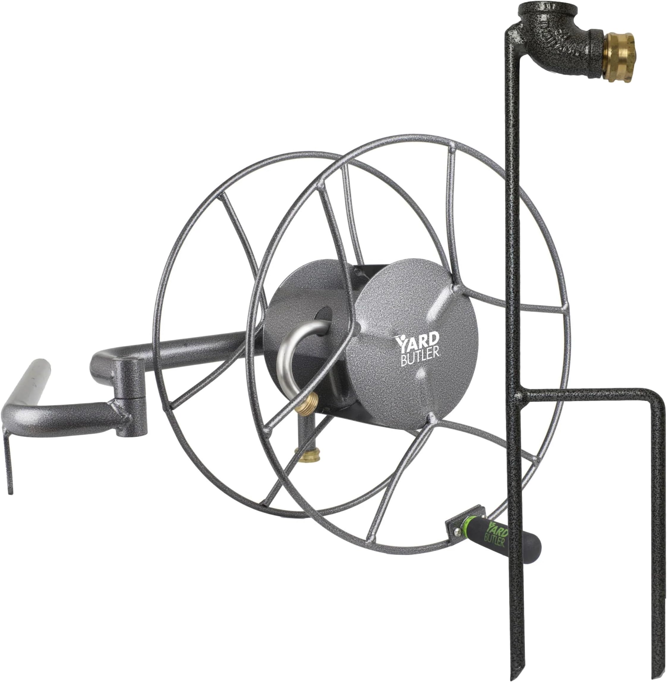 Amazon.com : Yard Butler Swivel Hose Reel & Step Spike Sprinkler Stand ...