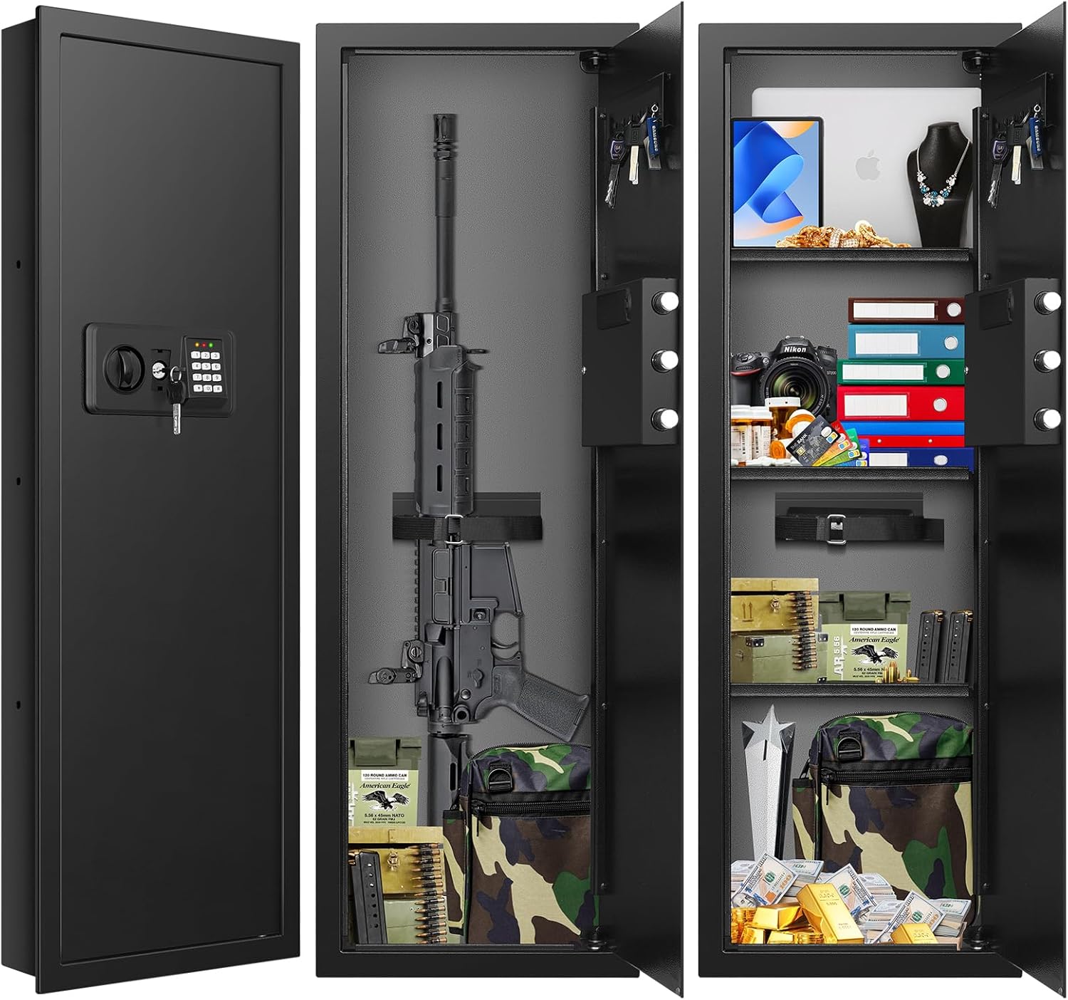 Zogola 43.3"" Tall Fireproof Wall Safes Between the Studs 16"" Centers ...