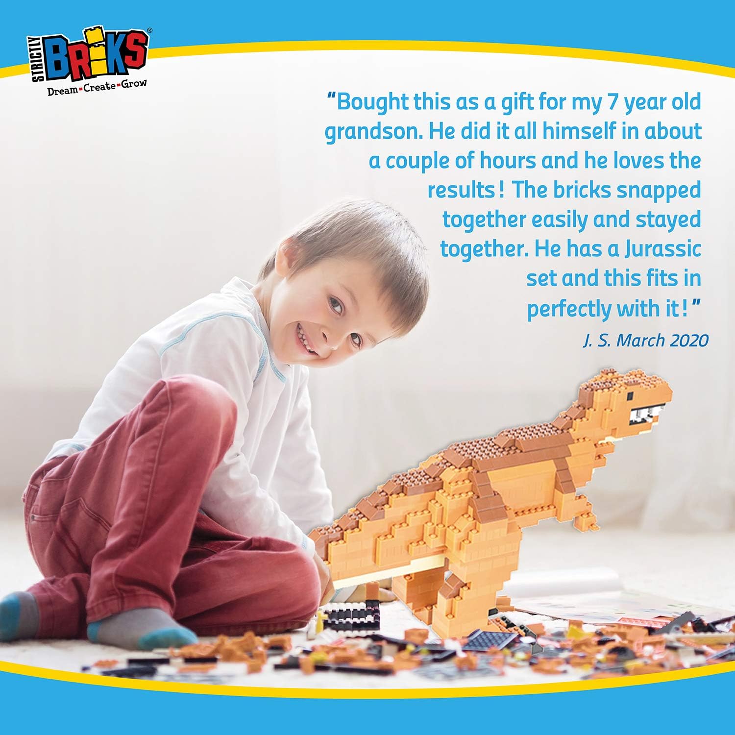 Strictly Briks – Tyrannosaurus Rex Classic Briks Dinosaur Building Set ...