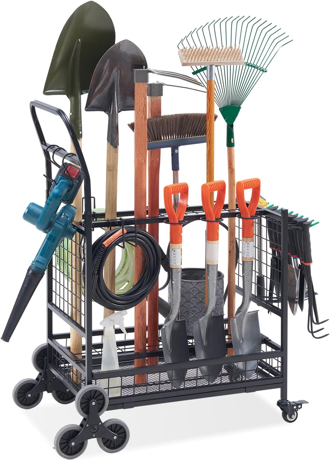 Amazon.com: Lauren&Harold Garden Tool Organizer with 2 Stair Climbing ...