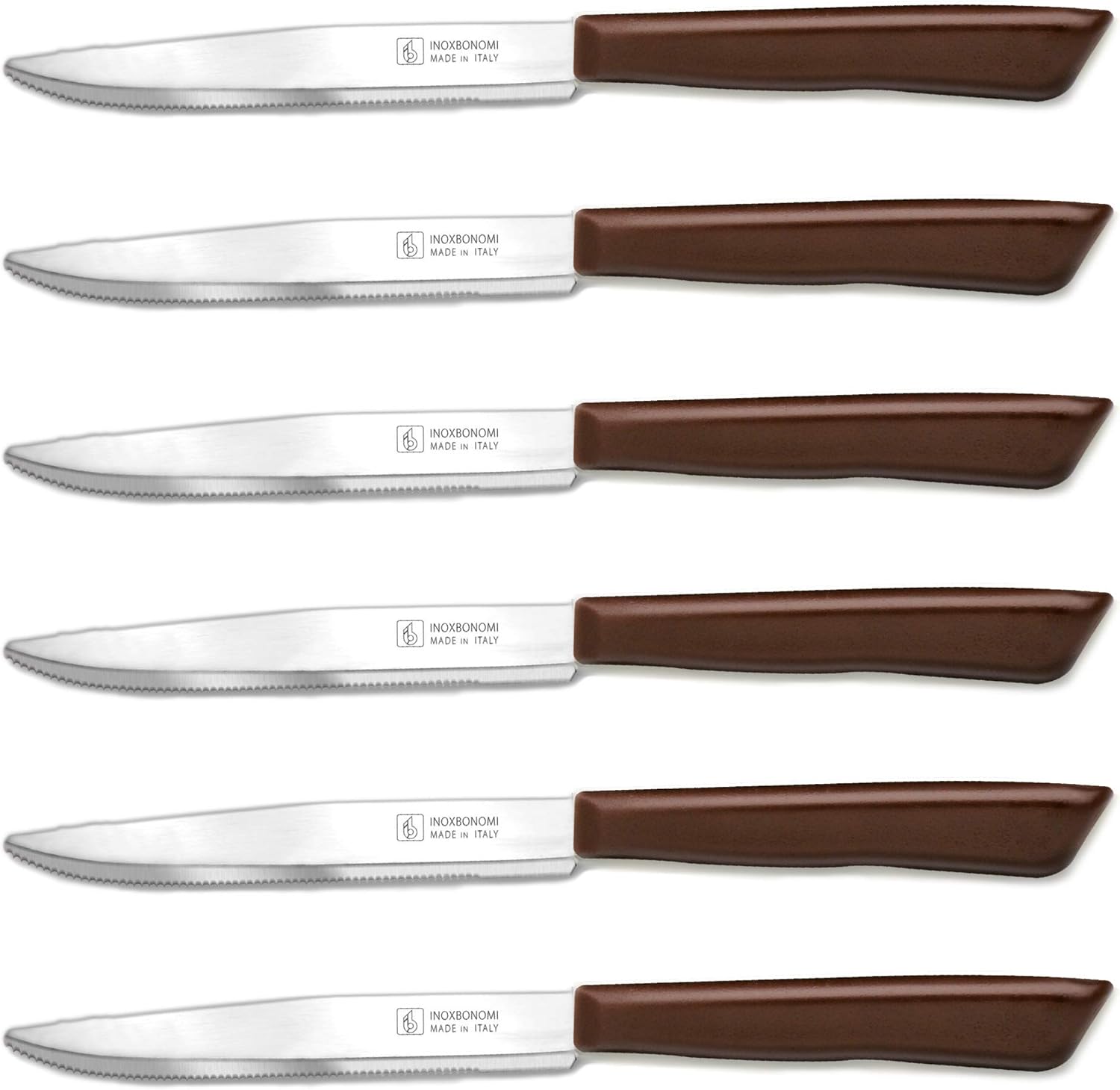 INOXBONOMI Italienisch Küchenmesser-Set 6 Stück 11cm, Extra scharfer ...