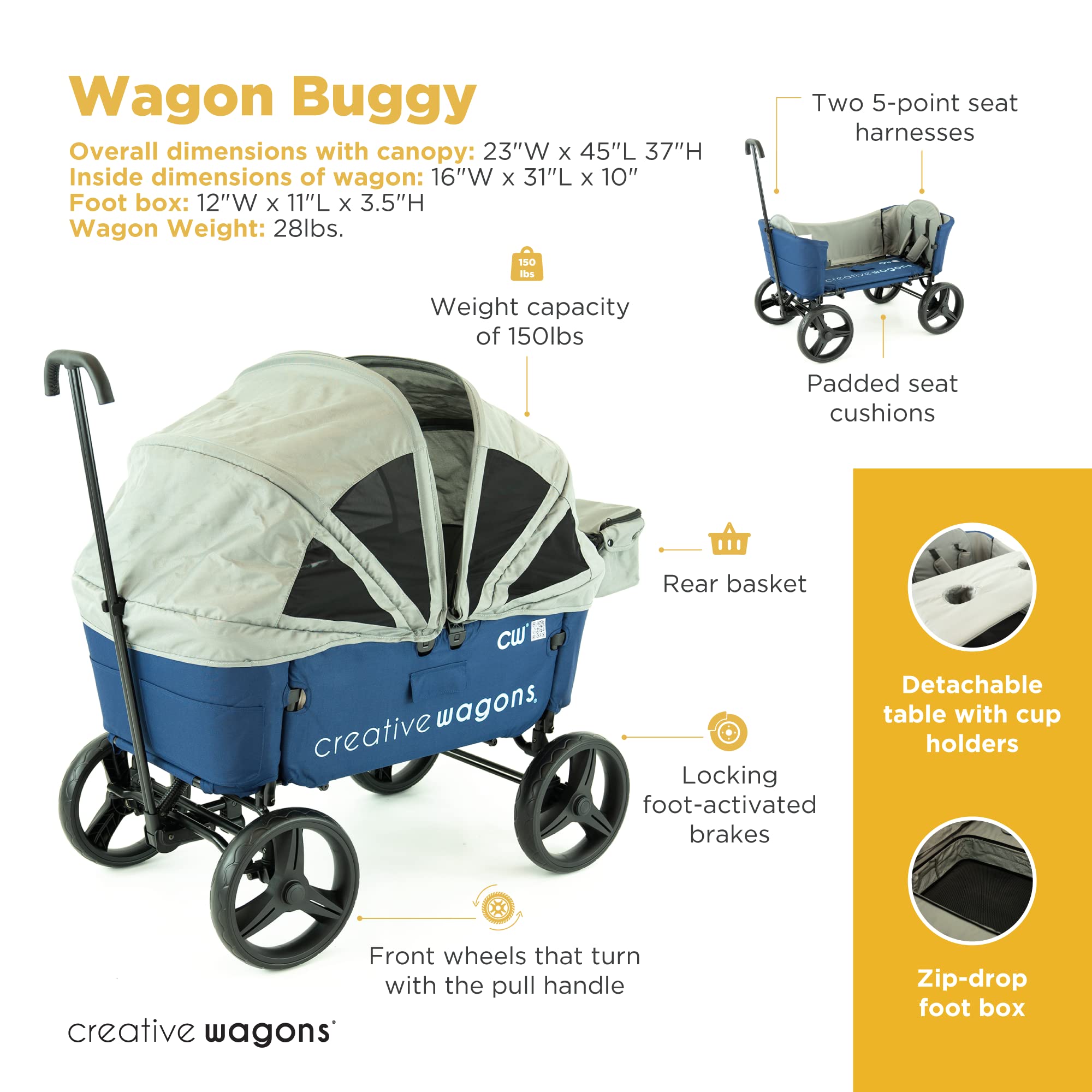 Snapklik.com : Creative Outdoor Push Pull Collapsible Stroller Wagon ...