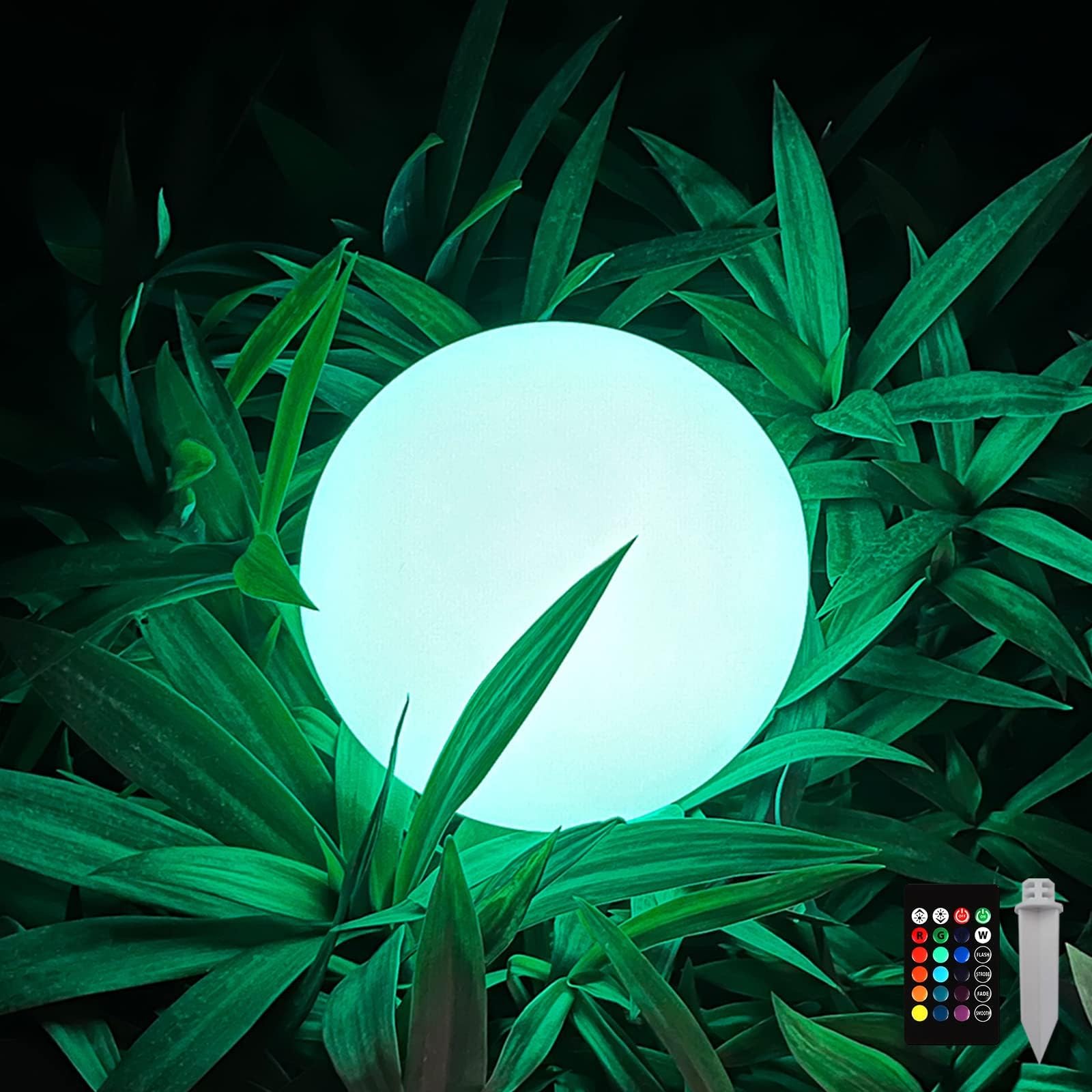 Solar Ball Lights Outdoor, 20cm/8-inch Waterproof Garden Globe Lights ...