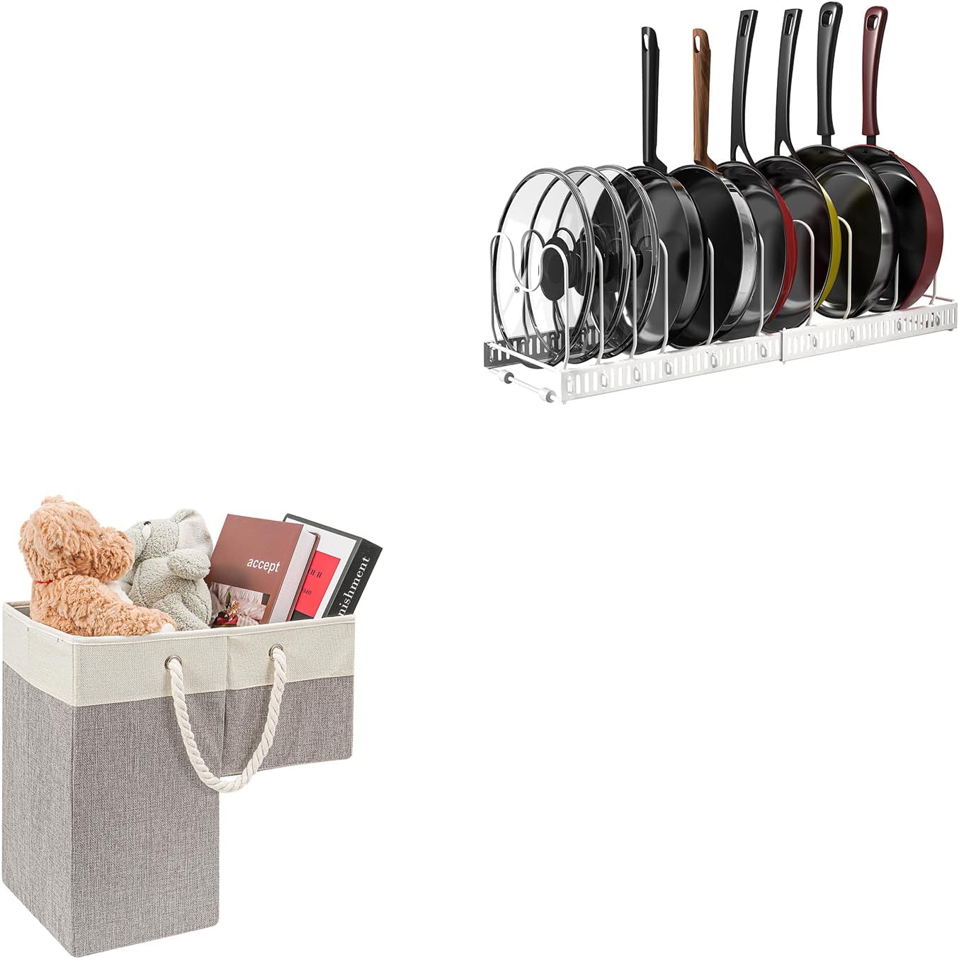 Amazon.com: Puricon Expandable Pot and Pan Organizer for Cabinet with ...