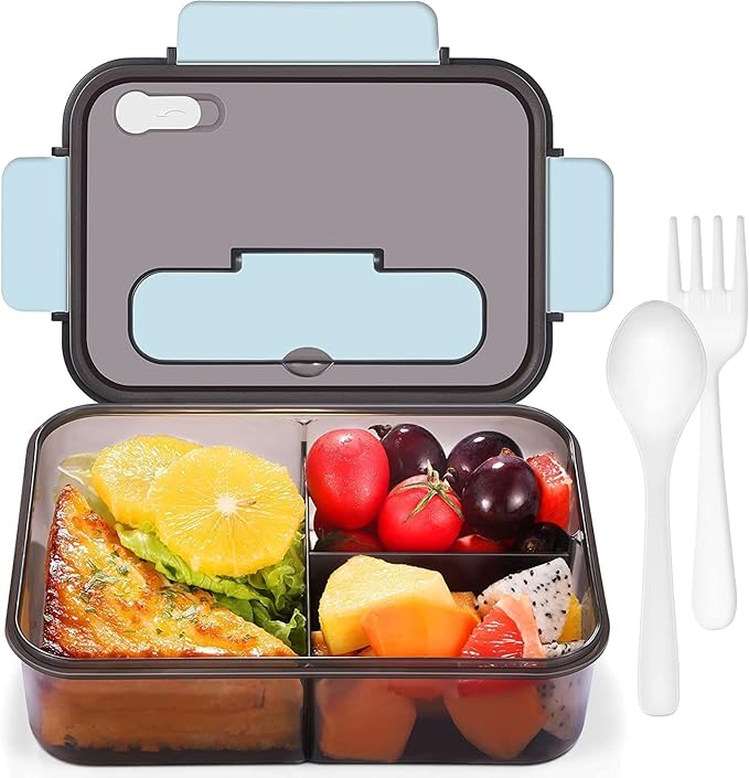 Buy Rylan Lunch Box Leak Proof 3 Compartment Lunch Box Reusable ...
